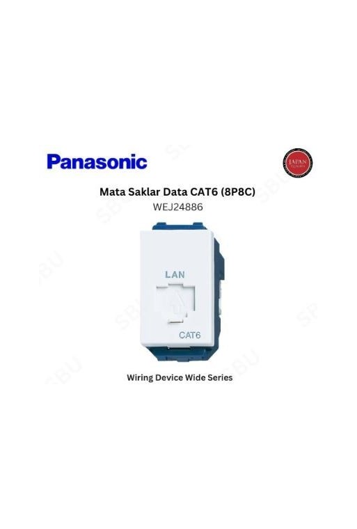 Panasonic Mata Saklar Data Cat 6 (8P 8C) WEJ24886 - Putih